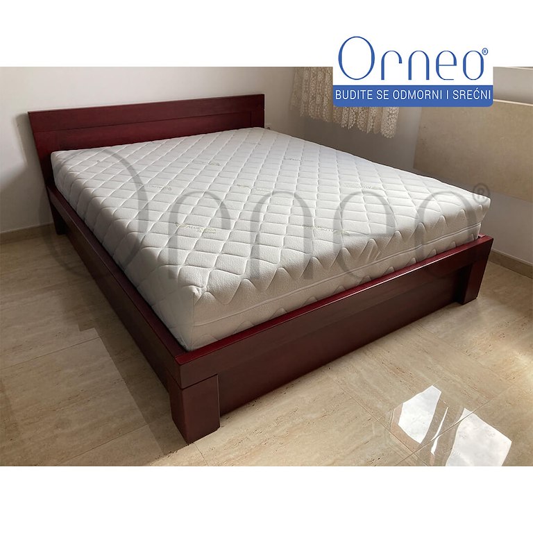 Krevet Monaco 160×200 u mahagoni boji sa kutijom i mehanizmom za podizanje