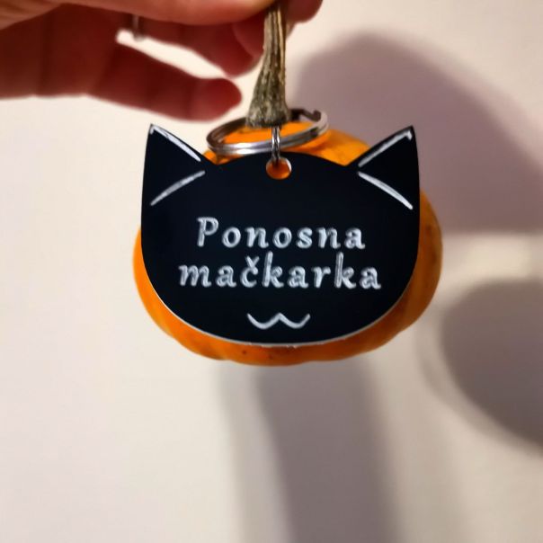 Happy Pumpkin Privezak za ključeve Ponosna mačkarka P135