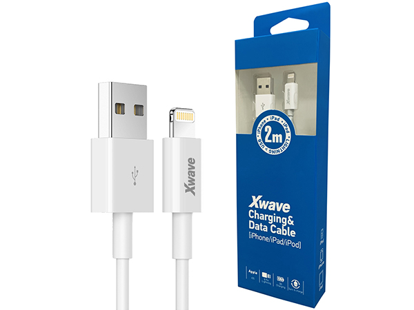 Xwave USB za iPhone 2m 3A white PVC