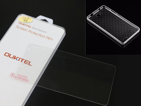 OUKITEL C3 TP protect film +case silikon