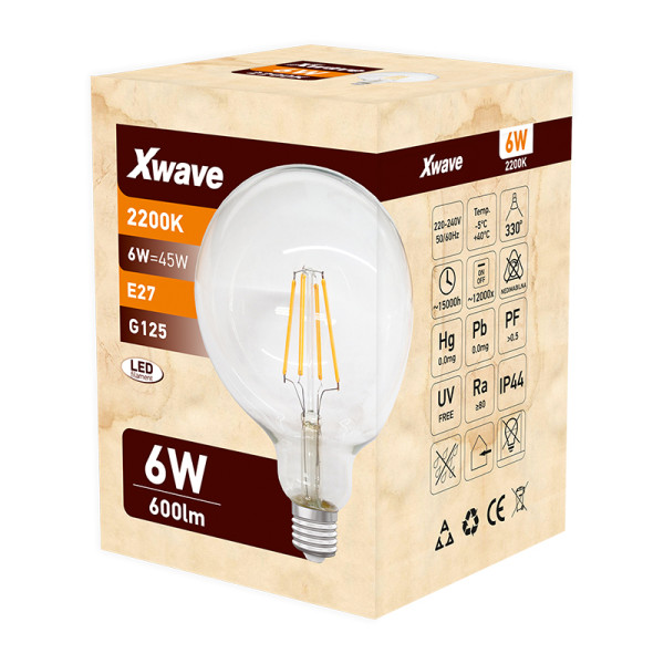 Xwave E27 6W SL-F-S6-2200K