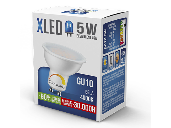 XLED GU10 5W NB Dimmable