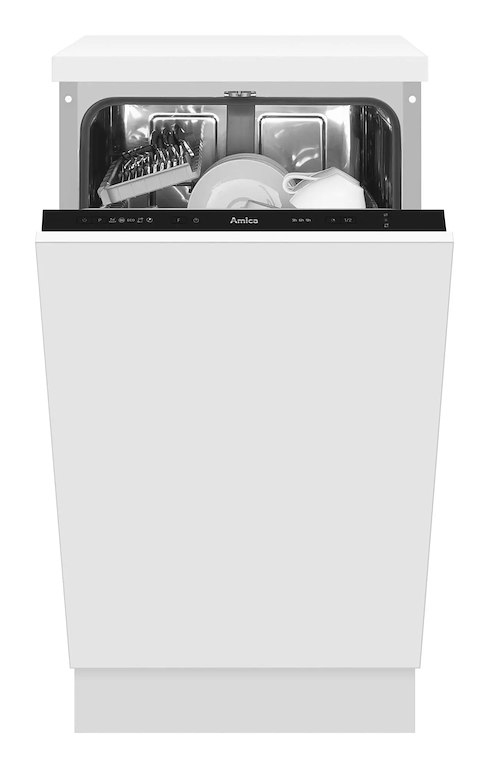 Amica EGSPV587 910/ZIM435B Ugradna mašina za pranje sudova, 5 programa, Bela