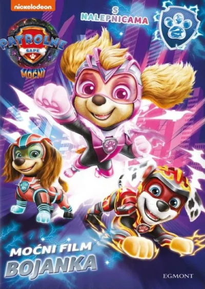 Paw patrol: Moćni film, bojanka sa nalepnicama