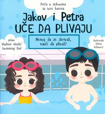 Jakov i Petra uče da plivaju