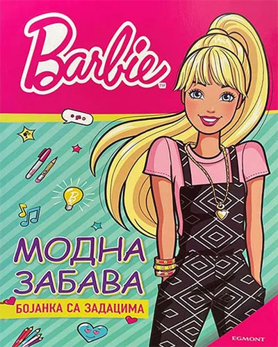 Barbie modna zabava: bojanka sa nalepnicama