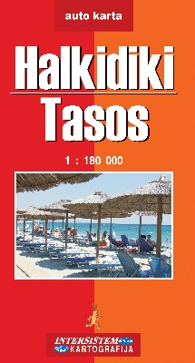 Halkidiki - Tasos, auto karta