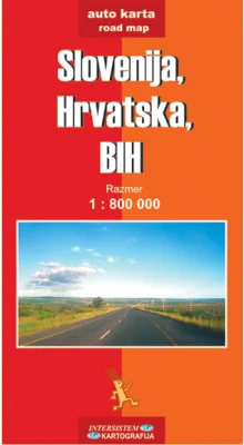 Slovenija, Hrvatska, BiH - auto karta