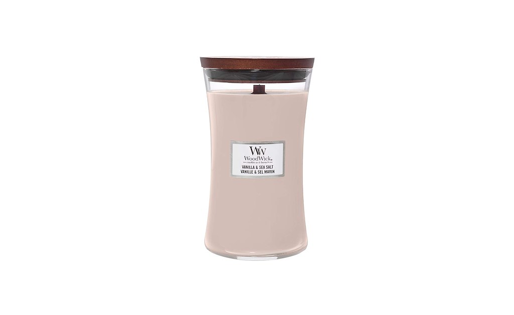 Woodwick mirisna sveća Vanila&Sea Salt Large