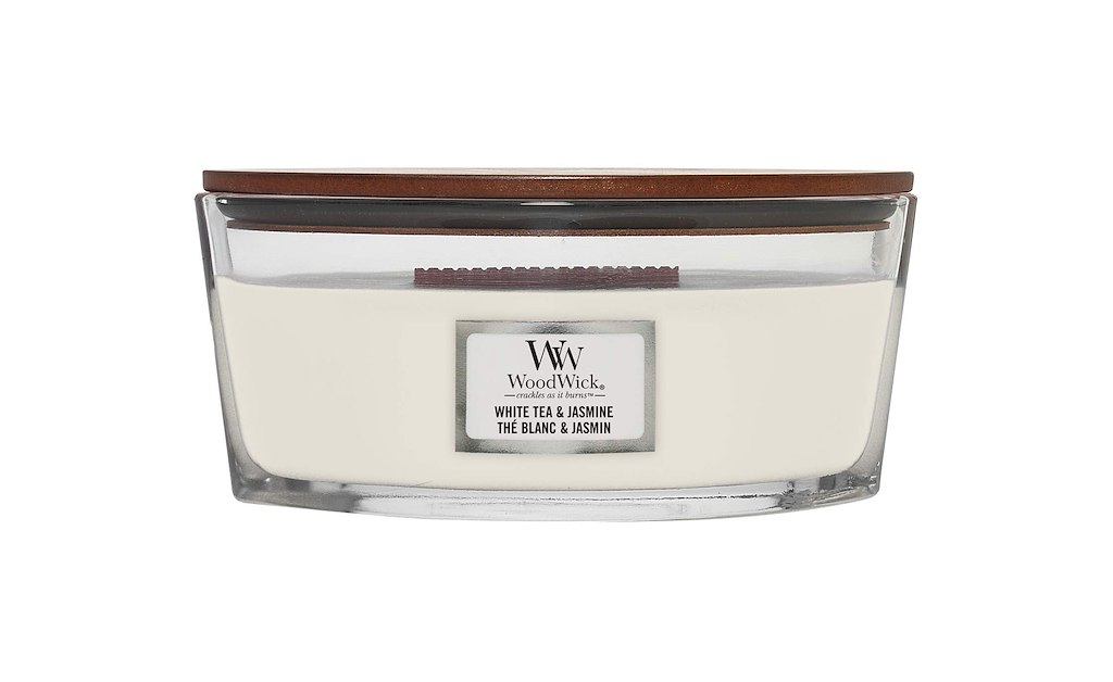 Woodwick mirisna sveća White Tea & Jasmine Elipse