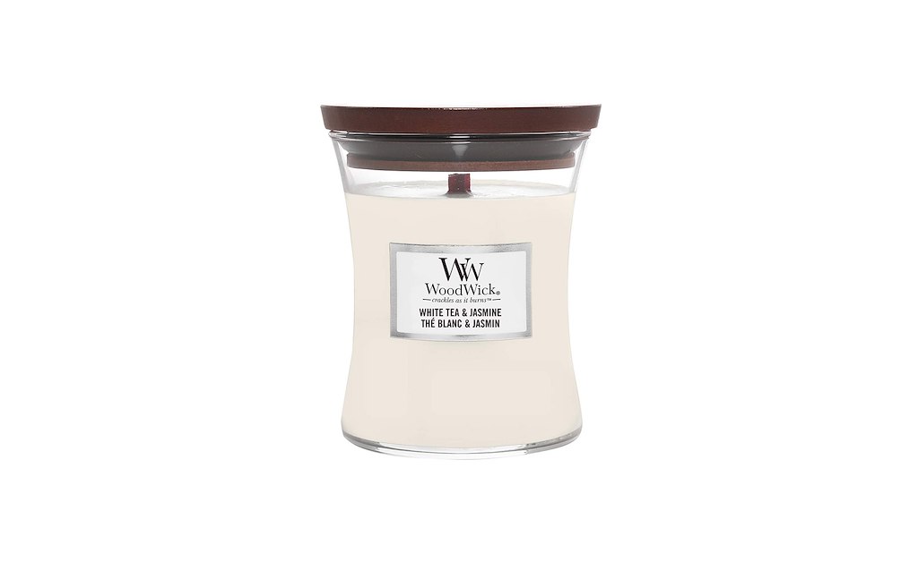 Woodwick mirisna sveća White Tea & Jasmine Medium