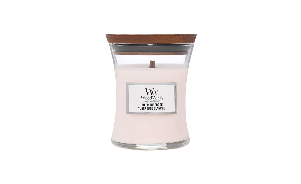 Woodwick mirisna sveća Sheer Tuberose Medium