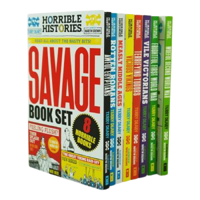 Horrible Histories Savage - 8 Book Collection Set