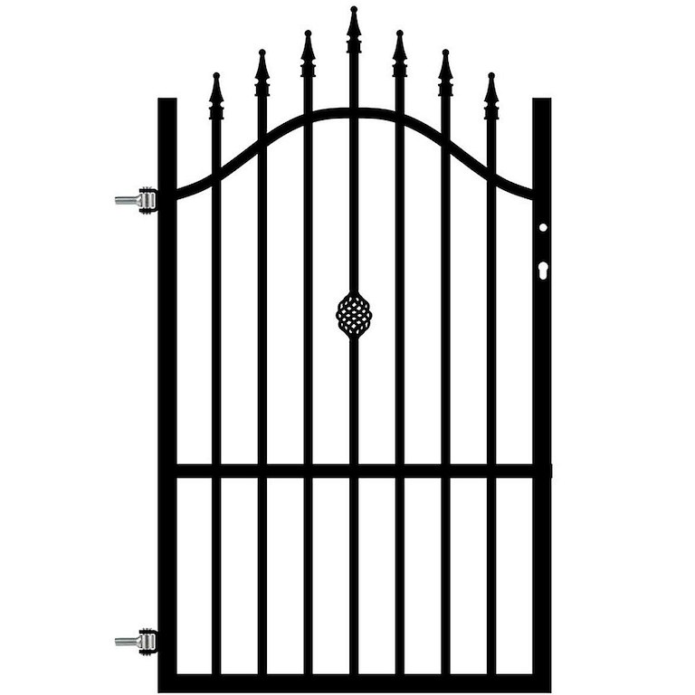 Kapija za ogradu Marika 0,9x1,3-1,5 m leva / Zn