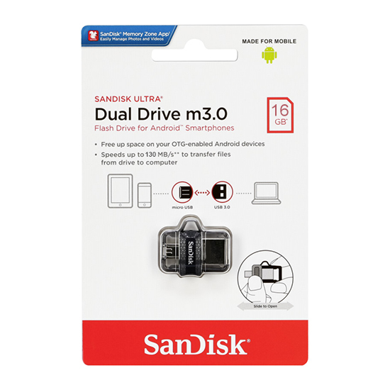USB Flash memorija SanDisk Ultra Dual drive 16GB m3.0 Grey (MS)