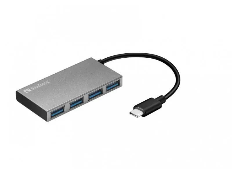 SANDBERG USB HUB 4 port Pocket USB C - USB 3.0 136-20