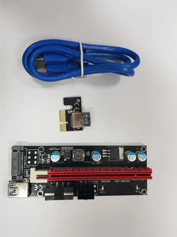 NONAME Adapter USB Riser/Extender 3 konektora plavi