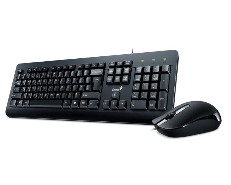 GENIUS Tastatura KM-160 USB US crna+ USB miš crni