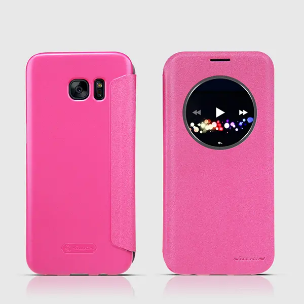 NILLKIN Maska za telefon na preklop Sparkle za Samsung S7/ G930 pink