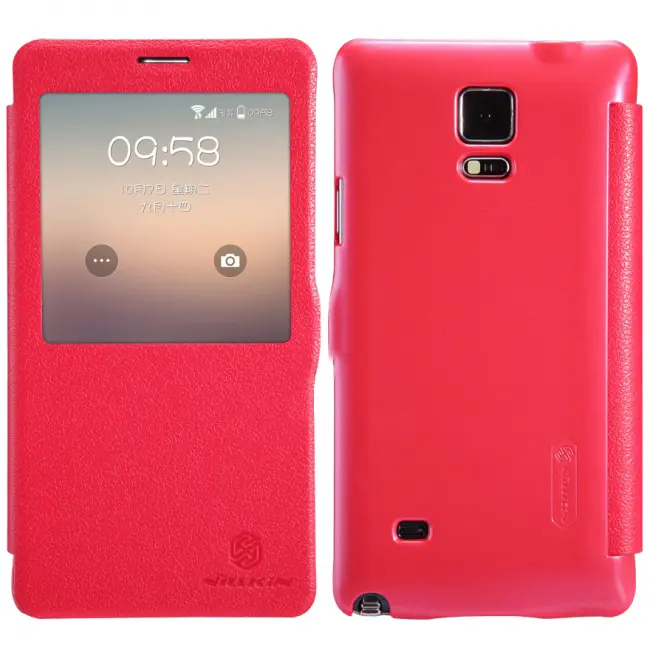 NILLKIN Maska za telefon na preklop Fresh za Samsung Note 4/ N910F crvena