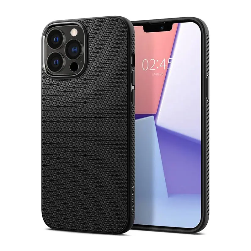 SPIGEN Maska za telefon Liquid Air za iPhone 13 Pro Max mat crna