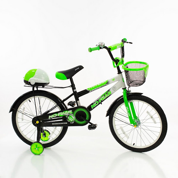 Dečiji bicikl sa pomoćnim točkovima 721-20 zeleni
721-20” Deciji bicikl sa pomocnim tockovima ”No fear”