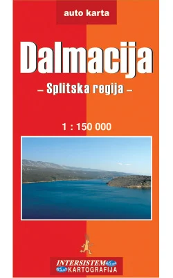 Dalmacija - Splitska regija - auto karta