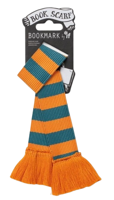 Bukmarker - Book Scarf, Teal & Orange