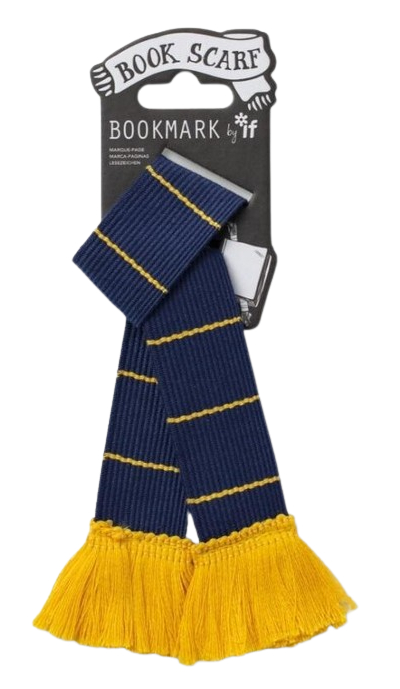 Bukmarker - Book Scarf, Navy & Yellow