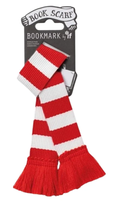 Bukmarker - Book Scarf, Red & White