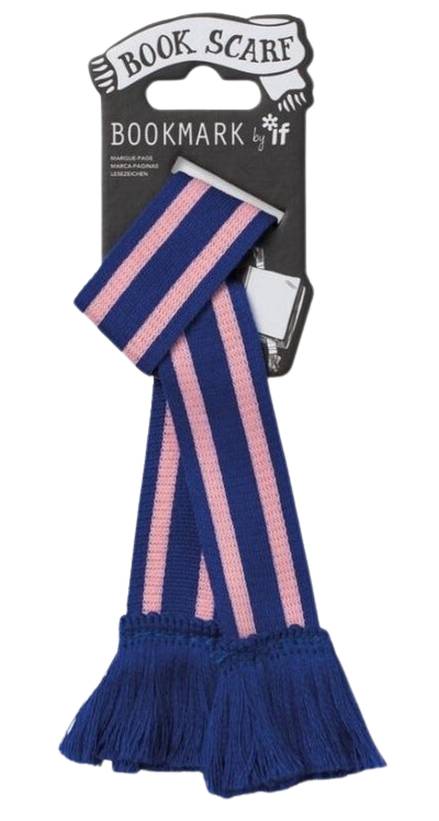 Bukmarker - Book Scarf, Blue & Pink