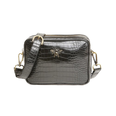 Torba - Soho, Double Zipped, Black Croc