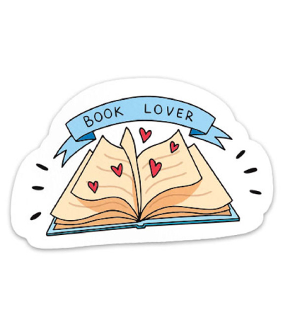 Stiker - Book lover, plavi