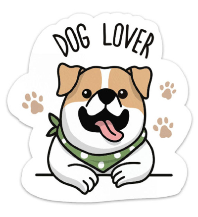 Stiker - Dog lover, beli