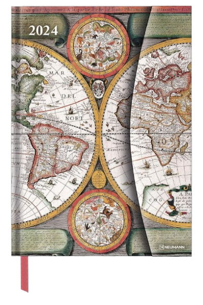 Agenda Magneto 2024 - Antique Maps, 16x22 cm