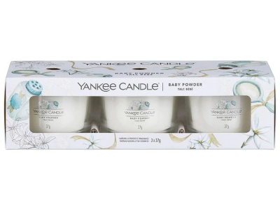 Sveća - Yankee Candle, 3 Pack Filled Votive, Baby Powder