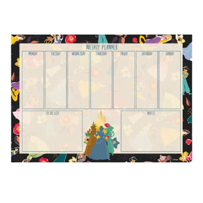 Nedeljni planer - Disney, Princess (Dark Floral)