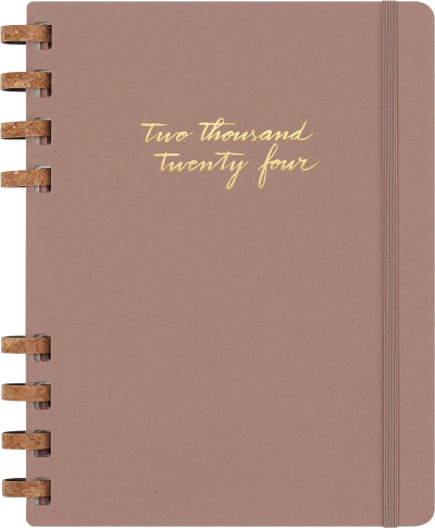 Moleskine - Life Planner 2024, 12 Months, Extra Large, Crushed Almond, Spiral