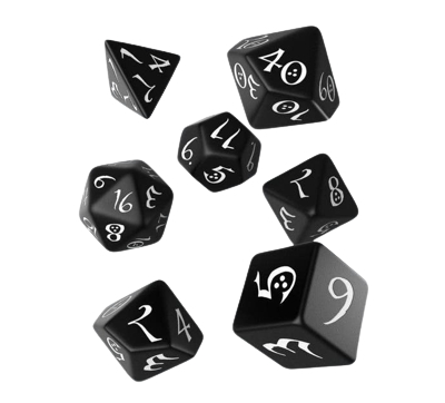 Kockice set 7 - Classic, RPG, Black & White