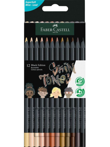 Bojice set 12 - Faber-Castell, Black edition 116414 Skin t.