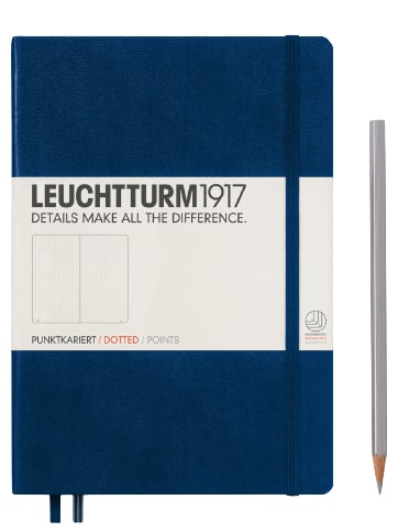 Agenda Medium A5 Hardcover - Leuchtturm, 249 PG Dotted Navy