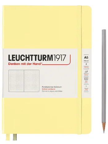 Agenda Medium A5 Hardcover - Leuchtturm, 251 PG Dotted VANILL