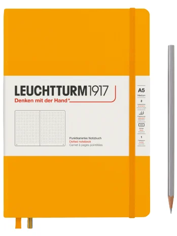 Agenda Medium A5 Hardcover - Leuchtturm, 251 PG Dotted Rising Sun