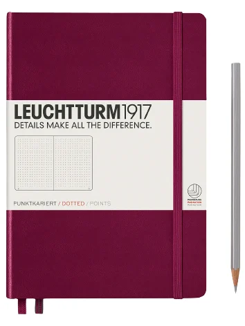Agenda Medium A5 Hardcover - Leuchtturm, 251 PG Ruled Port Red