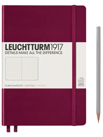 Agenda Medium A5 Hardcover - Leuchtturm, 251 PG Dotted Port Red