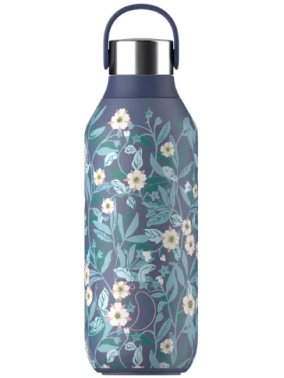 Flaša za vodu - Chilly's, Brighton Blossom, Whale Blue - Liberty, 500ml