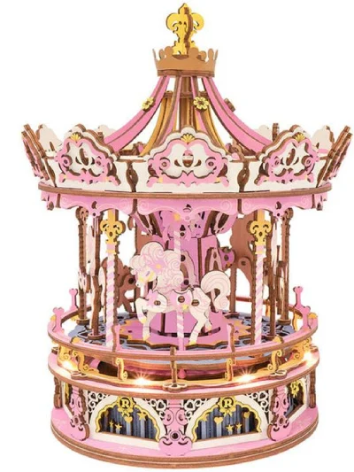 3D Puzla - Wooden, Romantic Carousel