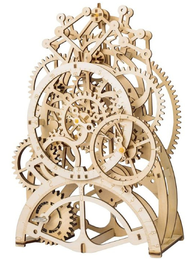 Sat 3D Puzla - Wooden, Mechanical Clock
