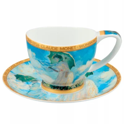 Šoljica za espreso sa tacnom - Monet, Woman with Umbrella Vanessa, 100 ml