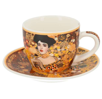 Šoljica za espreso sa tacnom - Klimt Adele 80 ml